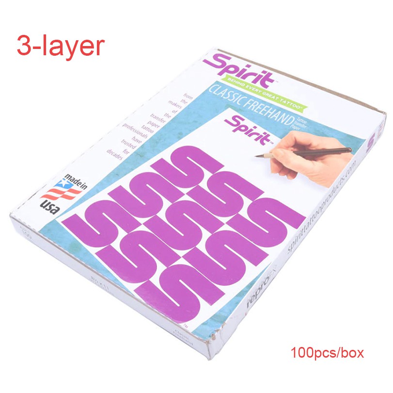 100pcs US Spirit Tatttoo Transfer 3-Layer Paper Original Classic ...