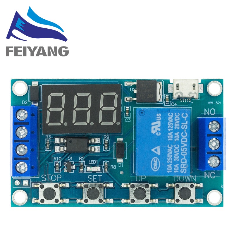 6-30V Relay Module Switch Trigger Time Delay Circuit Timer Cycle ...