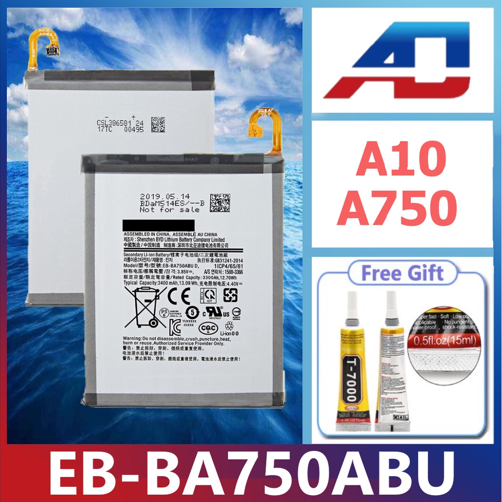 COD Replacement Samsung Galaxy A10 (SM-A105F) Battery EB-BA750ABU 3300mAh A750 Battery | Shopee ...