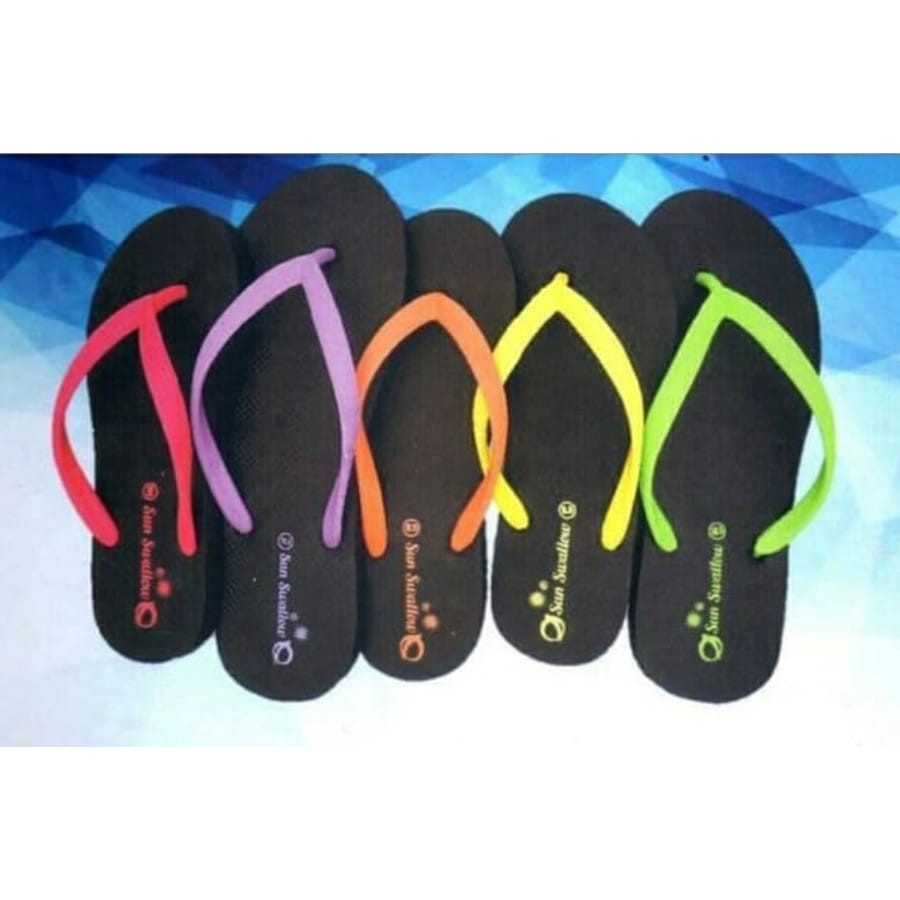 Black Sandals SENDAL ALAS Foot JEPIT Rubber Relaxing Beach Road MAIN ...