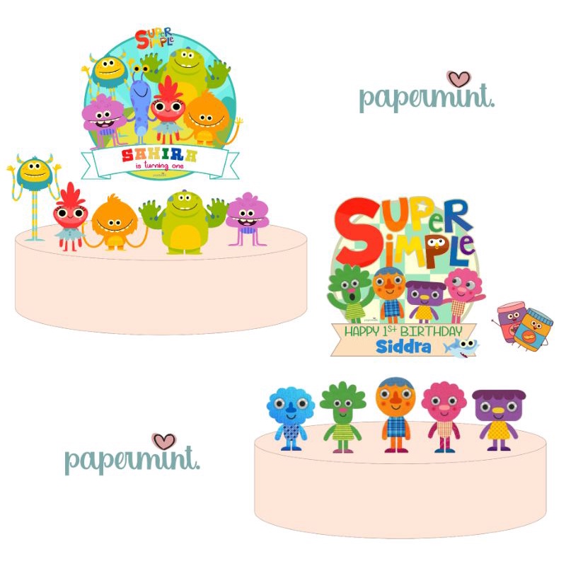 Super SIMPLE SONG cake decoration cake topper | Shopee Philippines