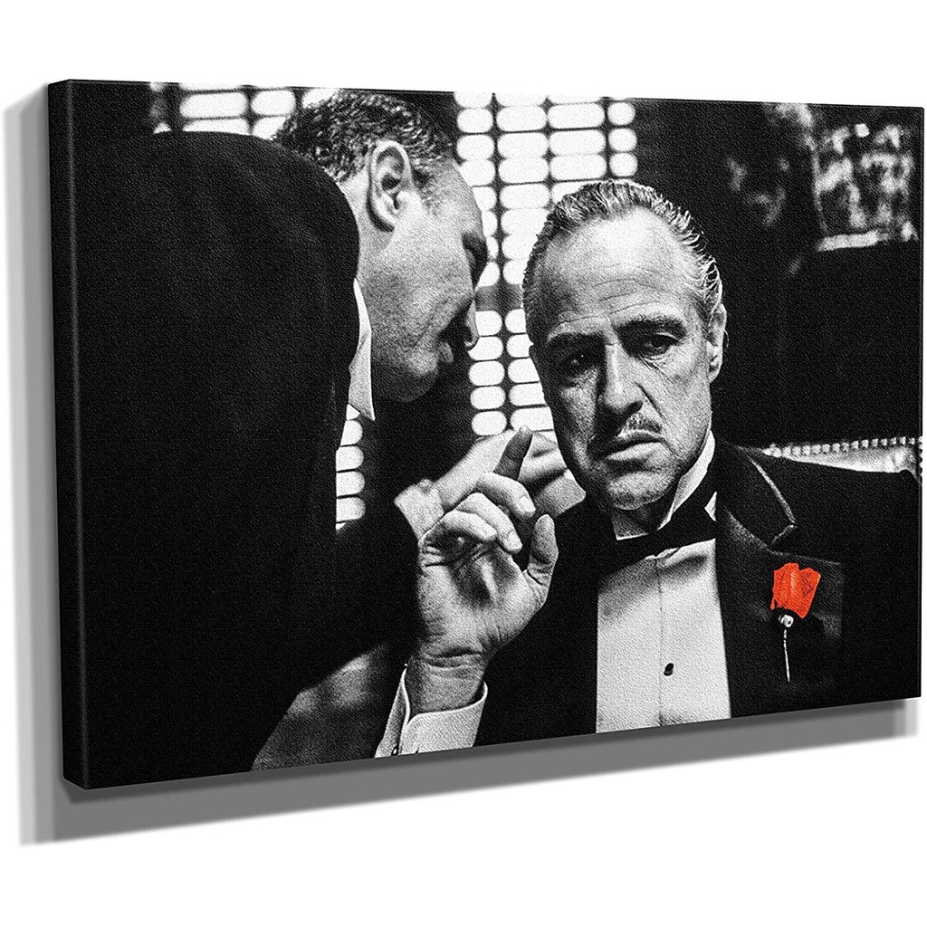 The Godfather Poster Black and White Don Vito Corleone Hand Made ...