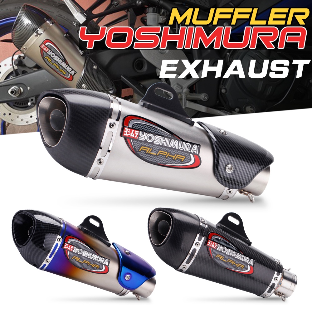 Motorcycle Exhaust YOSHIMURA Alpha Carbon DB Killer Muffler Escape Link ...