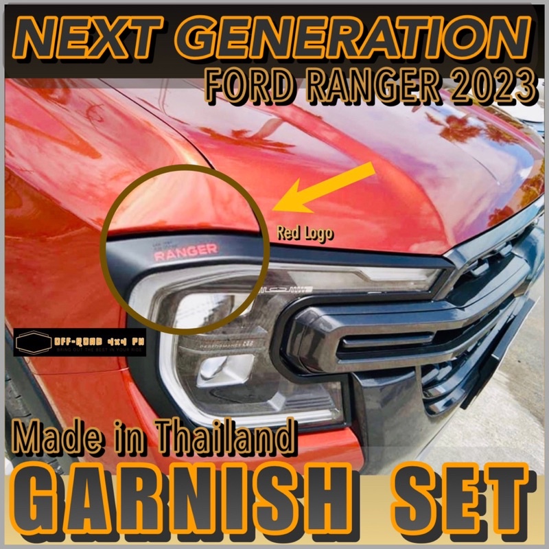 NEXT GENERATION FORD RANGER 2023 GARNISH SET MADE IN THAILAND (ford ...