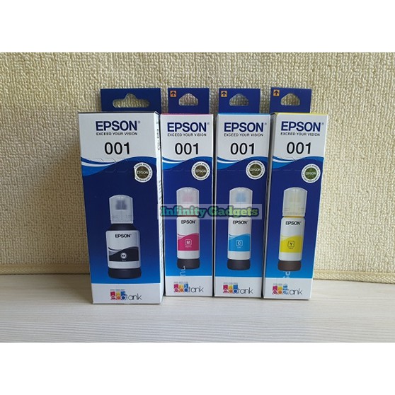 Genuine Epson 001 Ink (Set - four colors) for L4150 L4160 L6160 L6170 ...