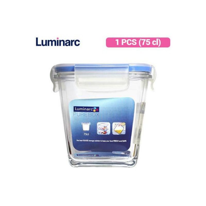 Glass Box 750ml Luminarc Deeper Square Food Container Pure Box | Shopee ...