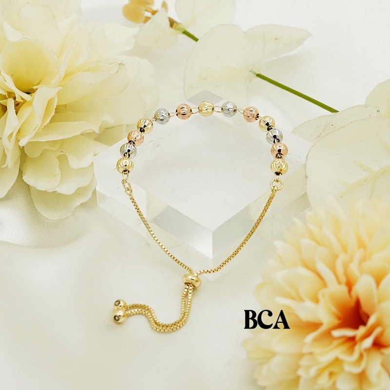 Balfe Thailand gold plated tricolor adjustable bracelet (BCA) | Shopee ...