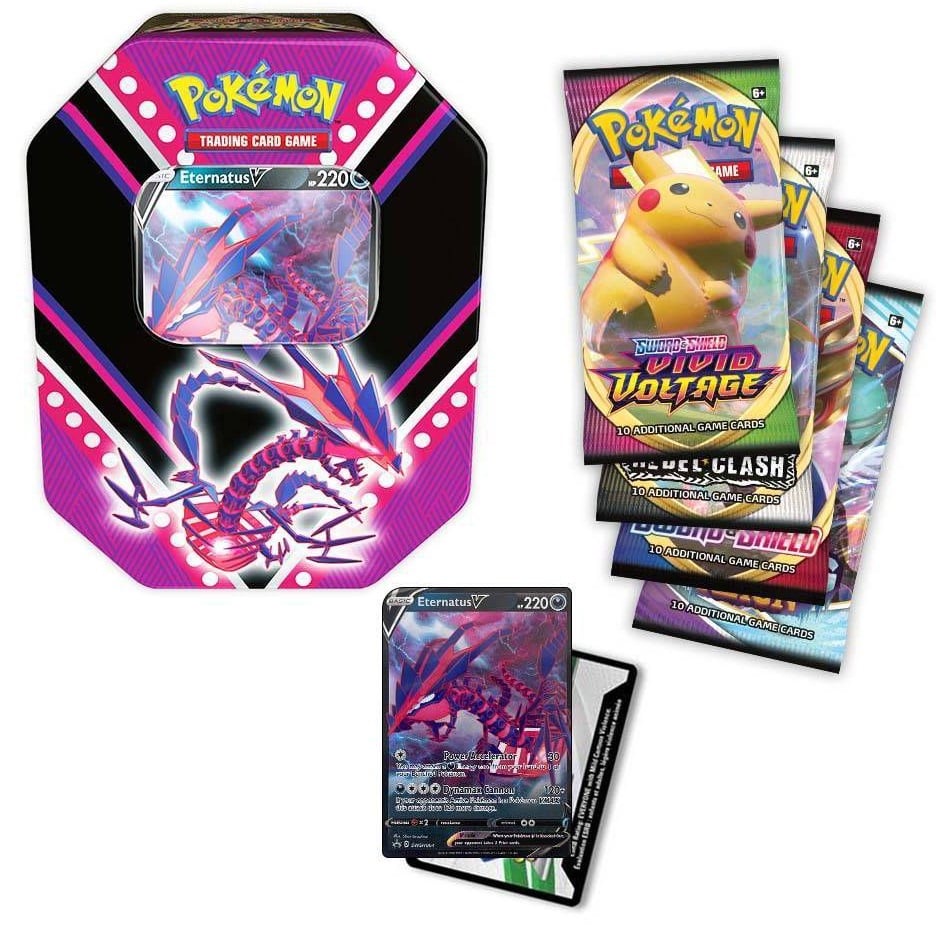 Pokémon Trading Card Game: Eternatus V Powers Tin - Vampy's - Brand New ...
