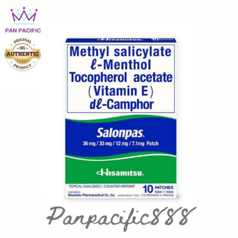 Salonpas Methyl Salicylatl-menthol vitamin E 10patches | Shopee Philippines
