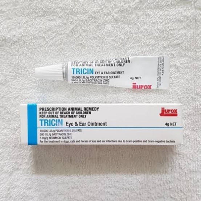 MATA Tricin eye and ear ointment Antibiotic Medicine Dog Cat eye ...