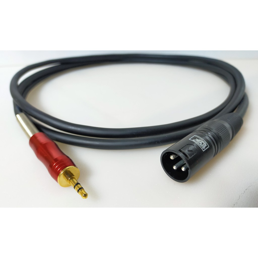 XLR Male to 3.5mm Heavy Duty Stereo Jack with Long Spring Connector (2 ...