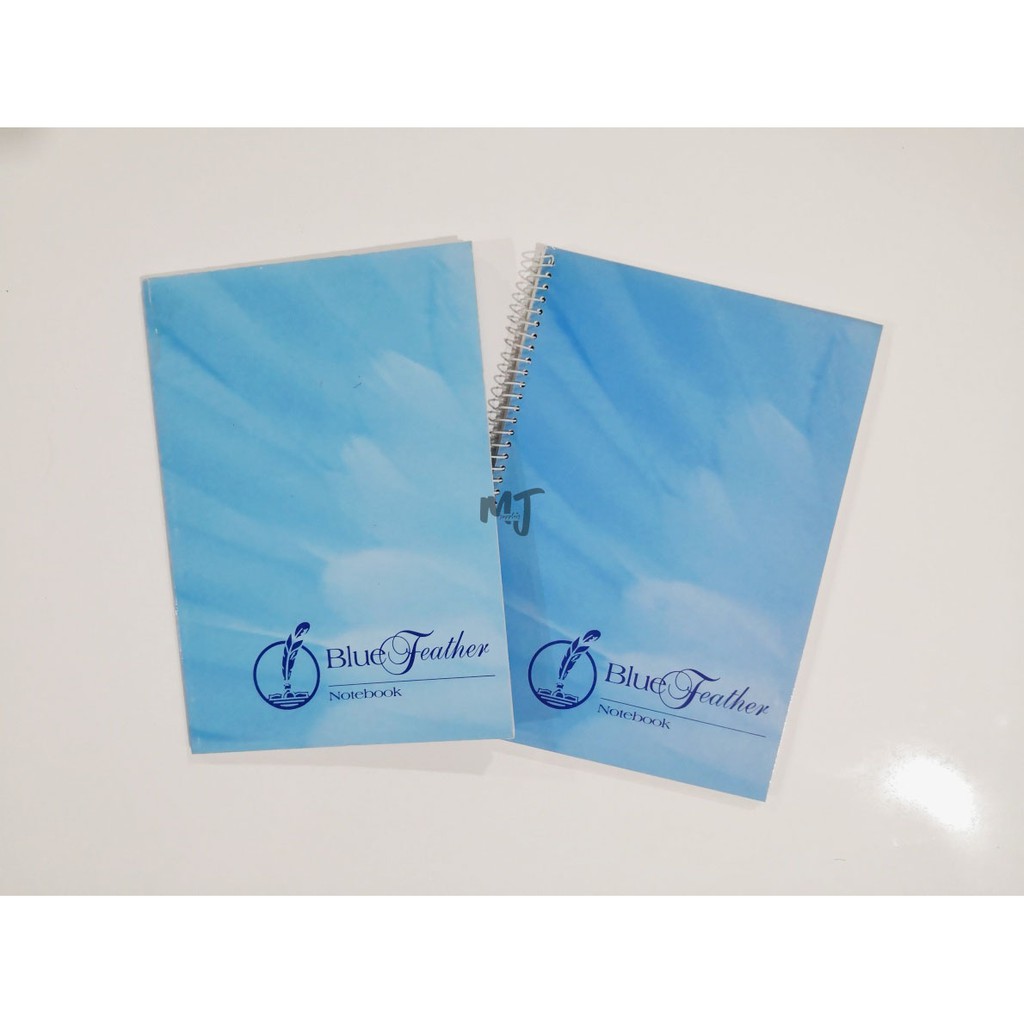 BARGAIN. Clearance Sale. SEE PICS. 80 LEAVES. Blue Feather Notebook (in ...