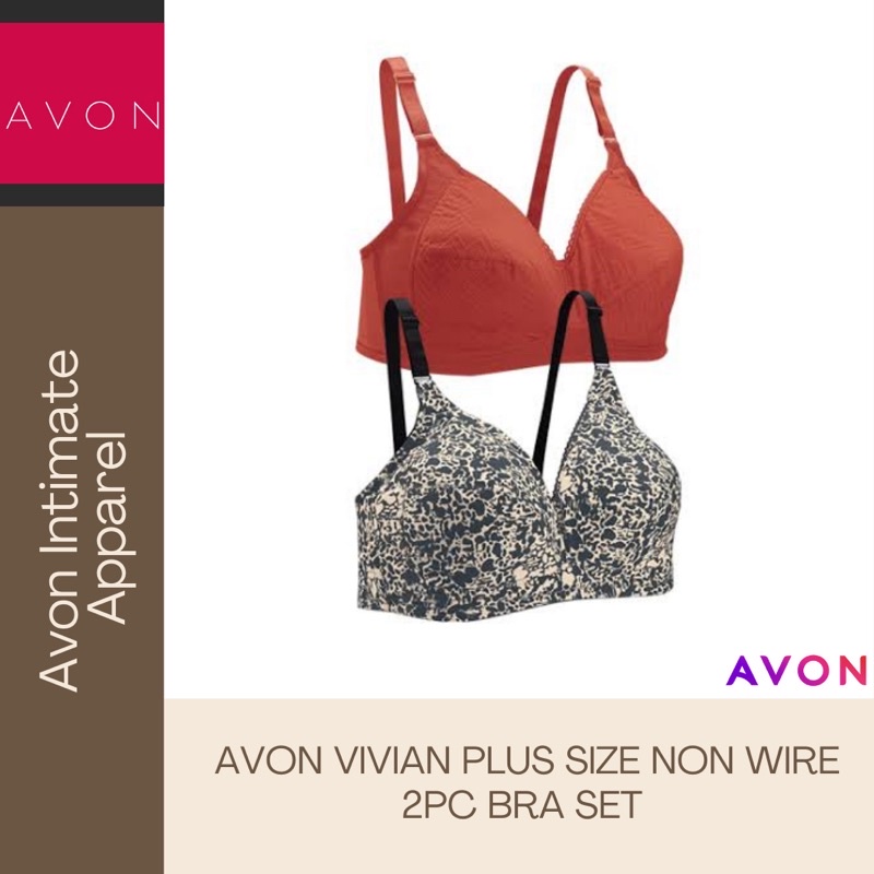Avon Vivian plus size non-wire 2pc bra set | Shopee Philippines