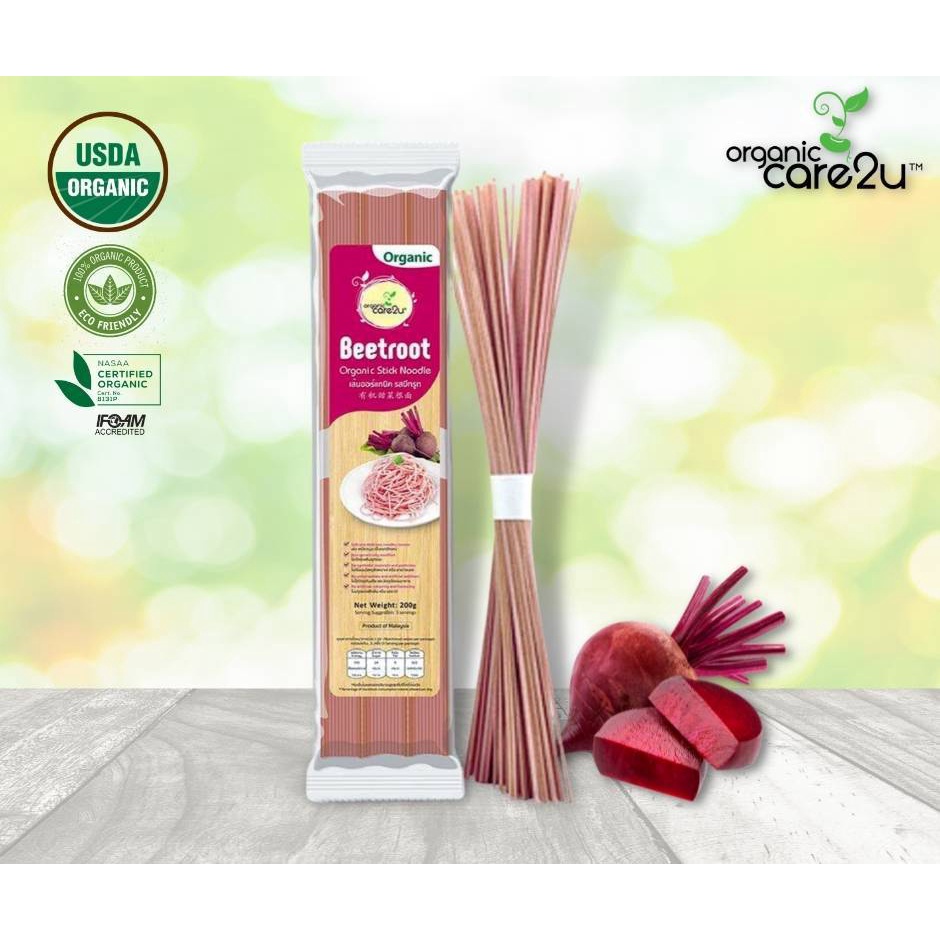 Organic Care2U Beetroot Stick Noodle Rice Flavour (200 g) | Shopee ...