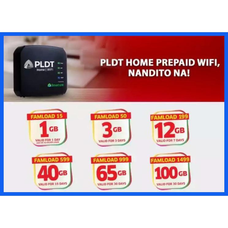 PLDT Home Prepaid Wifi Load FAMLOAD 999 | Shopee Philippines
