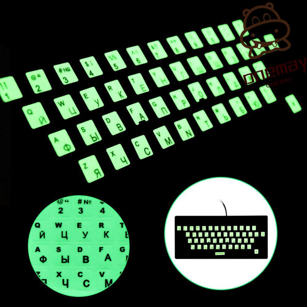 MAYSHOW Multiple Language Keyboard Stickers Arabic Luminous Protective ...