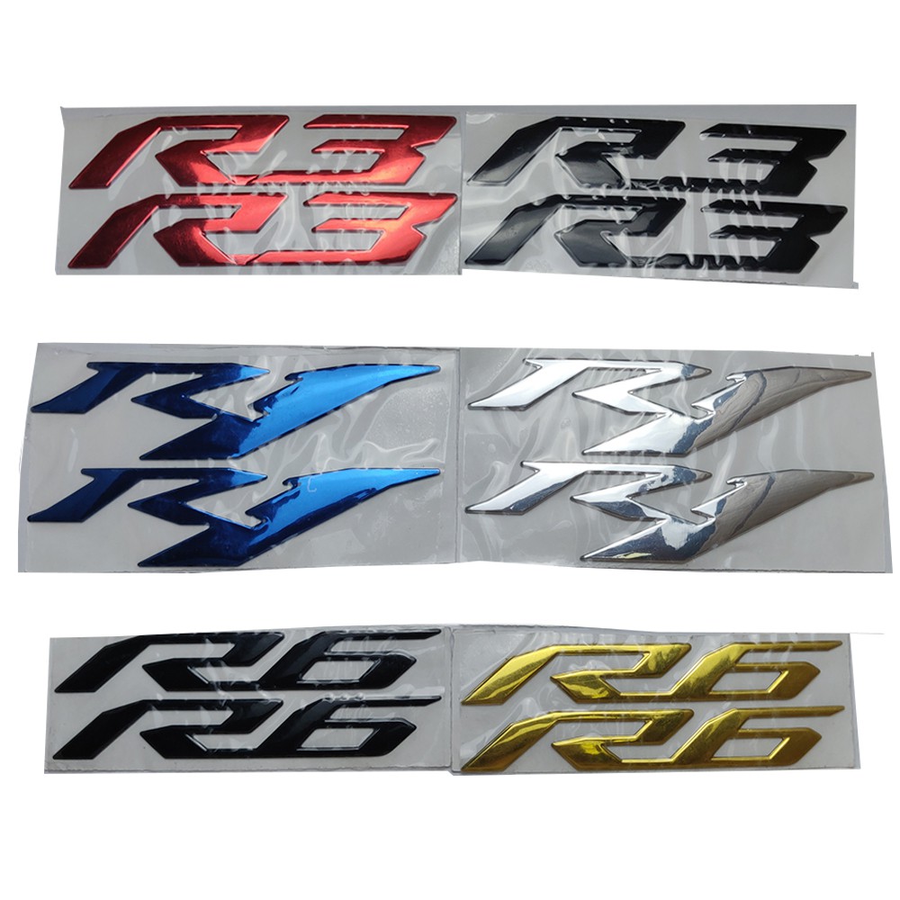 Motorcycle 3D Emblem Badge Decal Tank Wheel Sticker Soft Reflective ...