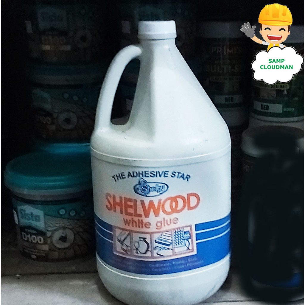 Shelby Shelwood White Glue Gallon 4 Liters Non-Toxic Water-Based Wood ...