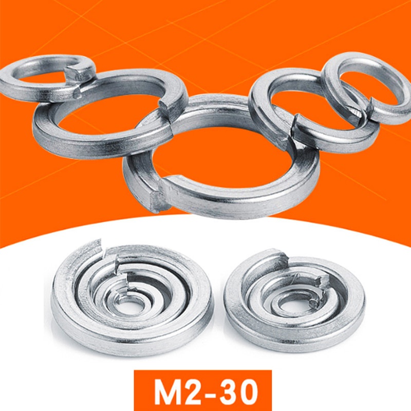 2/50/100pcs GB93 A2 304 Stainless Steel Spring Split Lock Washer ...