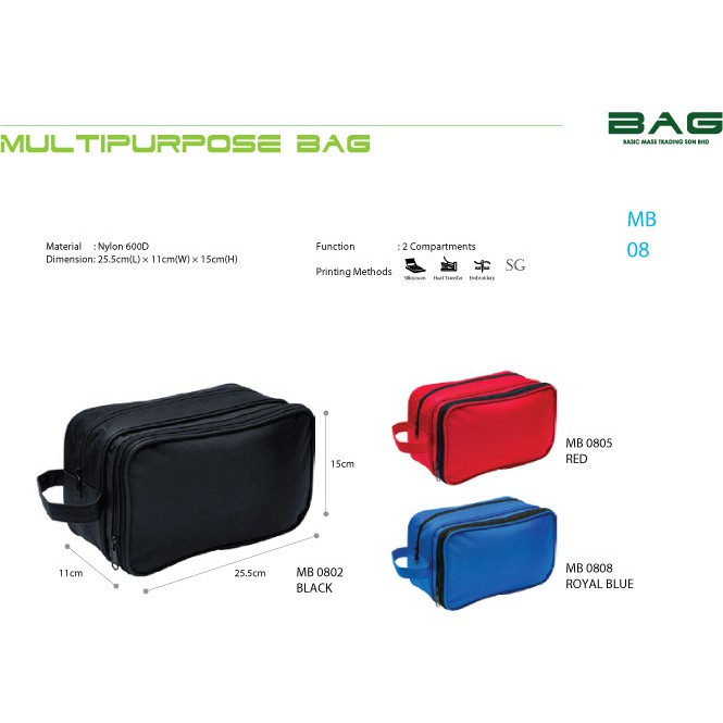 MULTIPURPOSE BAG MB08 [BASIC MASS TRADING SDN BHD] | Shopee Philippines