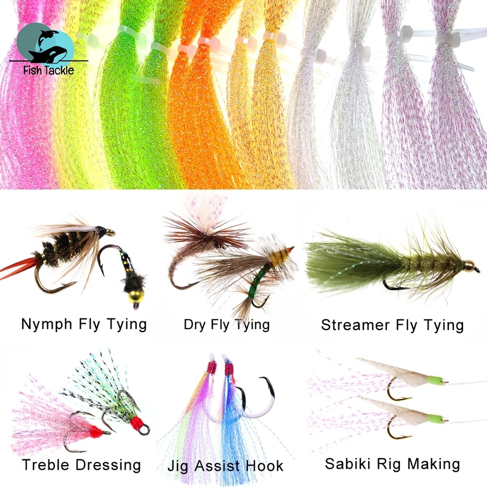 Flasher Fly Tying Assist Hook, Metallic Flasher String Lure Bait ...