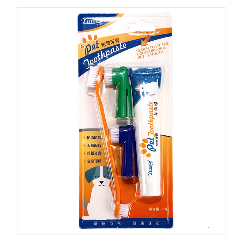 Pet Toothbrush Dog Toothbrush set toothpaste set mouth cleaning care ...