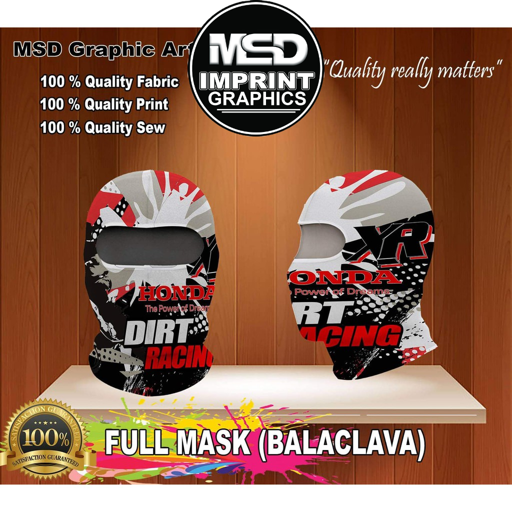 HONDA XR FULL SUBLIMATION FULL MASK | Shopee Philippines