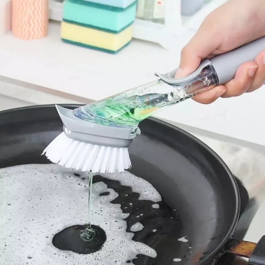 Stick Sponge Soap Dispenser Stick Dish Washing Brush Pan | Shopee ...