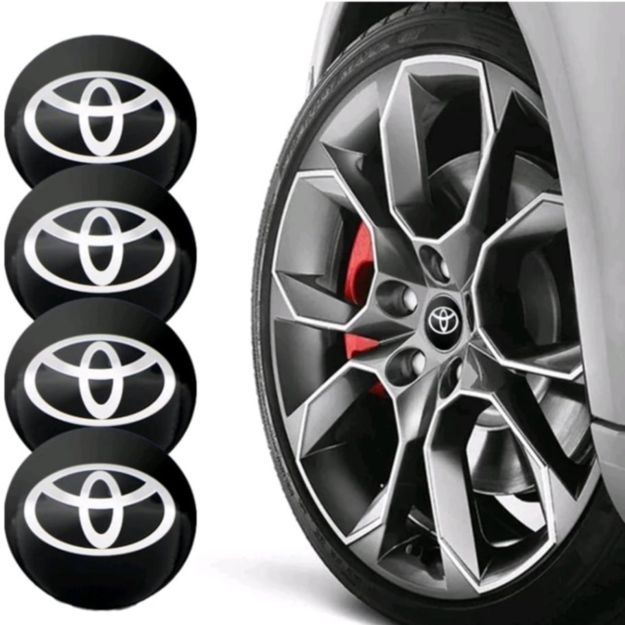 TOYOTA Car Wheel Center Hub Cap Sticker Emblem 04 pcs 56mm | Shopee ...