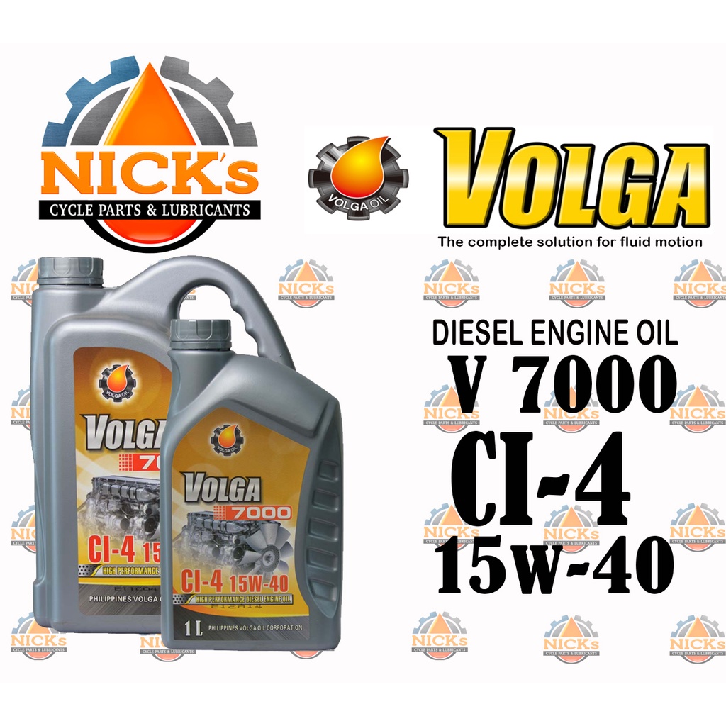 CI-4 15W40 V7000 VOLGA DIESEL ENGINE OIL 4 Liters | Shopee Philippines