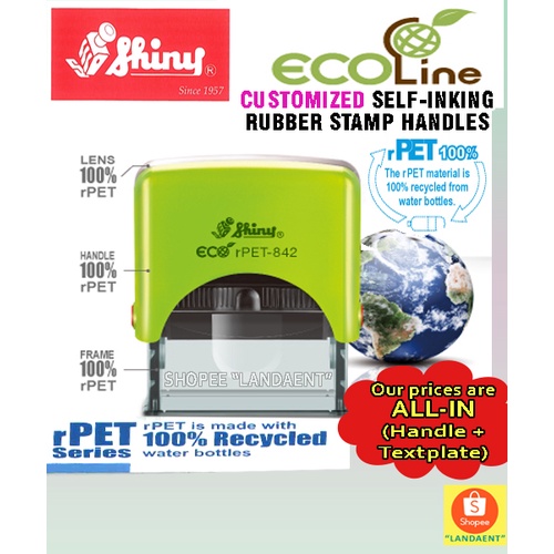 SHINY ECOLINE Self-Inking Stamp Customized series | Shopee Philippines