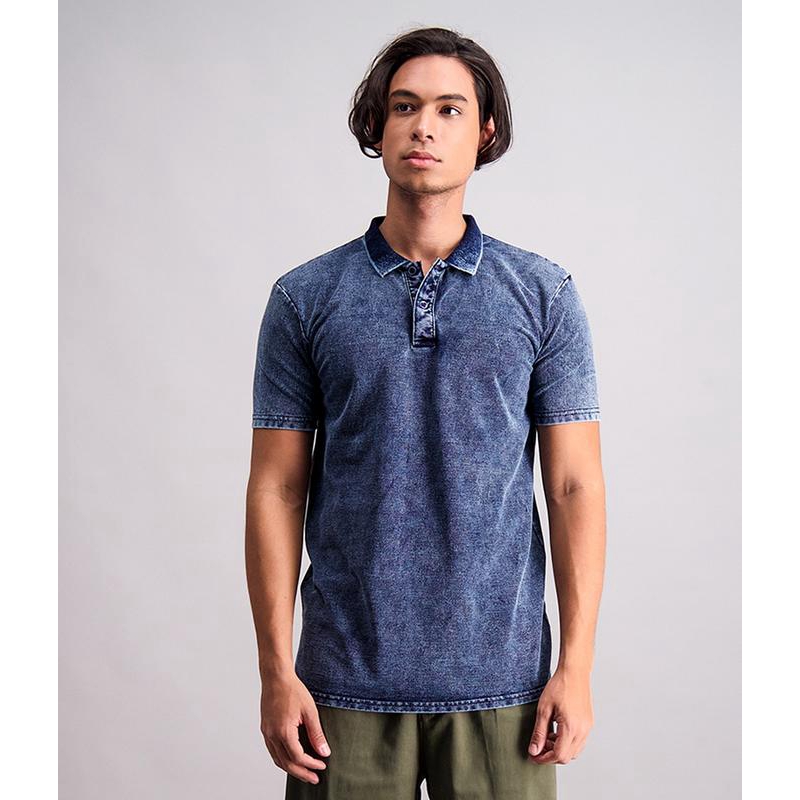 BENCH/ Solid Polo Shirt - Blue | Shopee Philippines