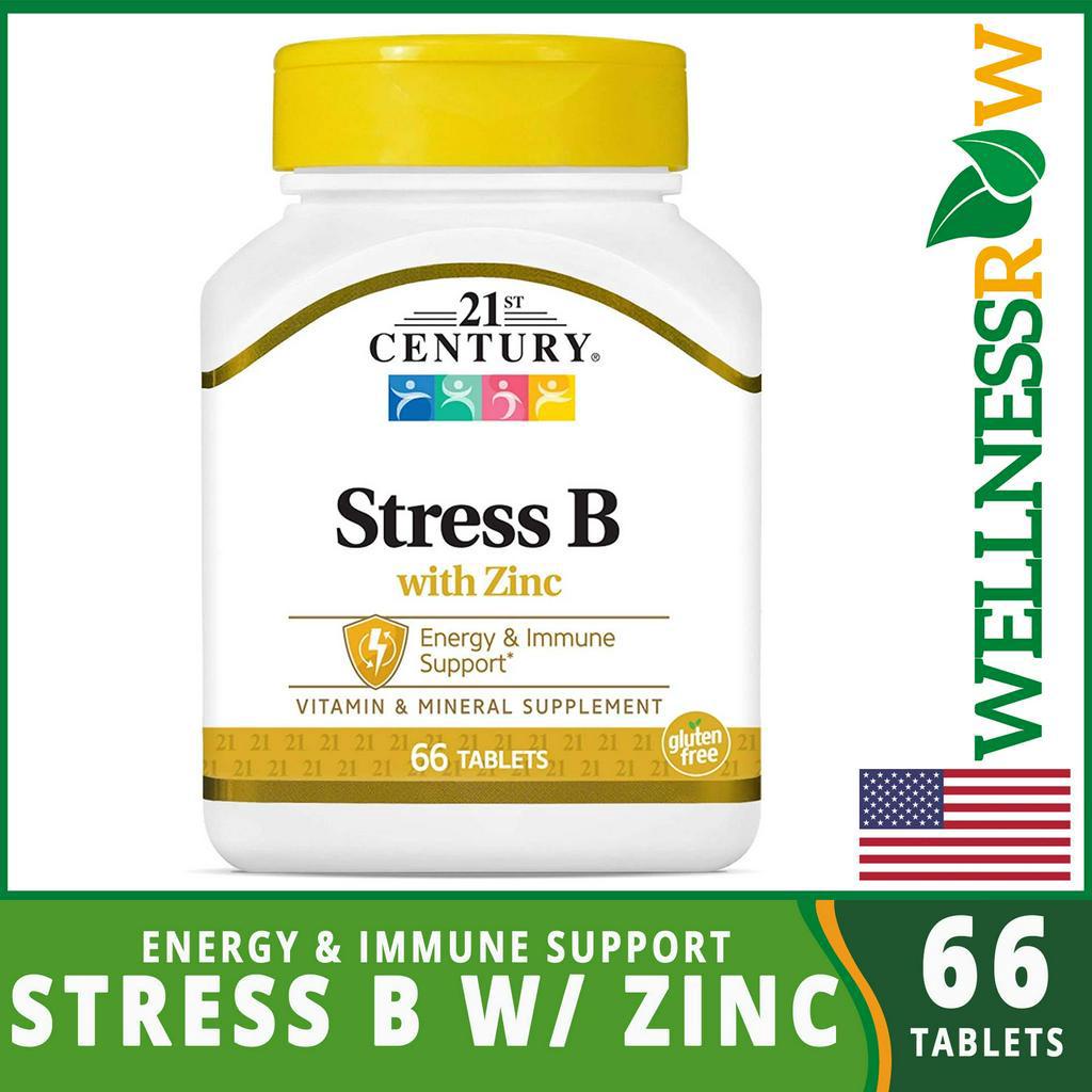 AUTHENTIC| 21ST CENTURY® Stress B with Zinc (66 Tablets) | Shopee ...