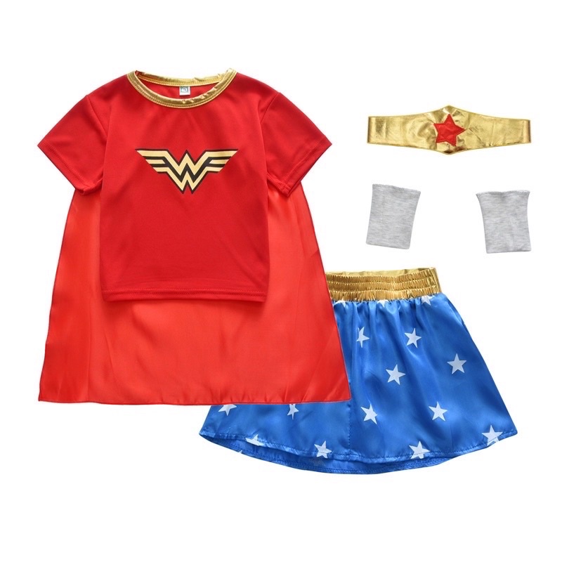 Wonder Woman set costume for kids 1-8yrs | Shopee Philippines
