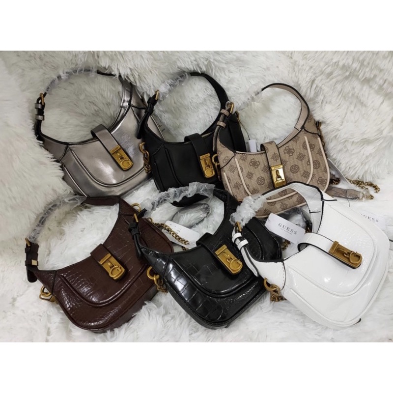 Guess Mamie 4g peony logo mini hobo bag | Shopee Philippines