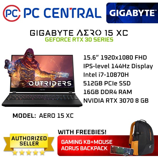 Gigabyte Aero 15 Xc Intel I7-10870 Ips 144hz Rtx 3070 16gb Ram 512gb ...
