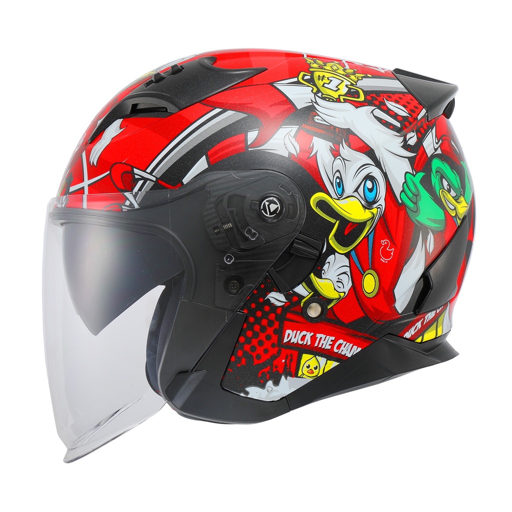 Zebra Ym-902 Motorcycle Half Face Helmet Dual Visor Women Motor ...