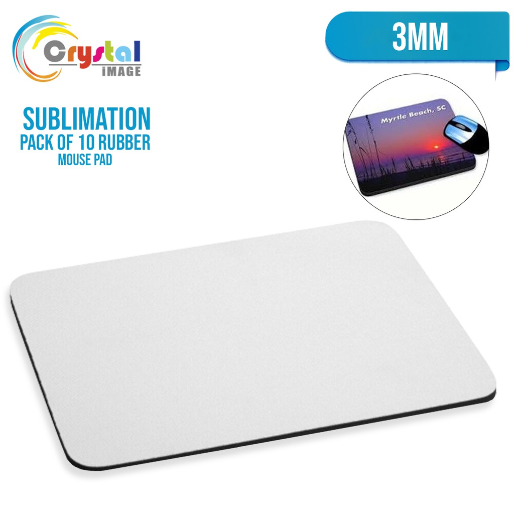 Sublimation Mouse Pad (10PCS) 2mm / 3mm Plain White Sublimation Coated ...