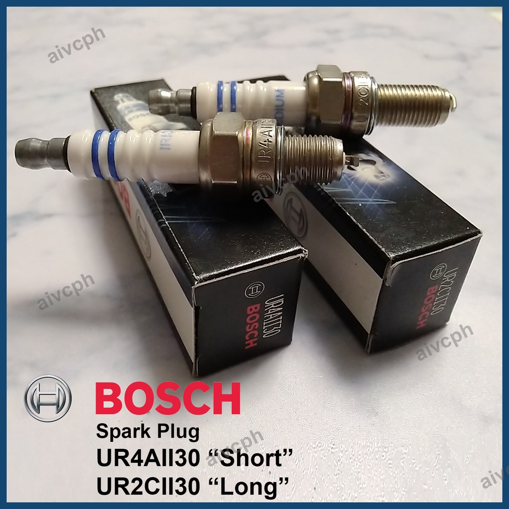 Bosch Double Iridium Spark Plug UR4AII30 UR2CII30 Short Long Motorcycle ...