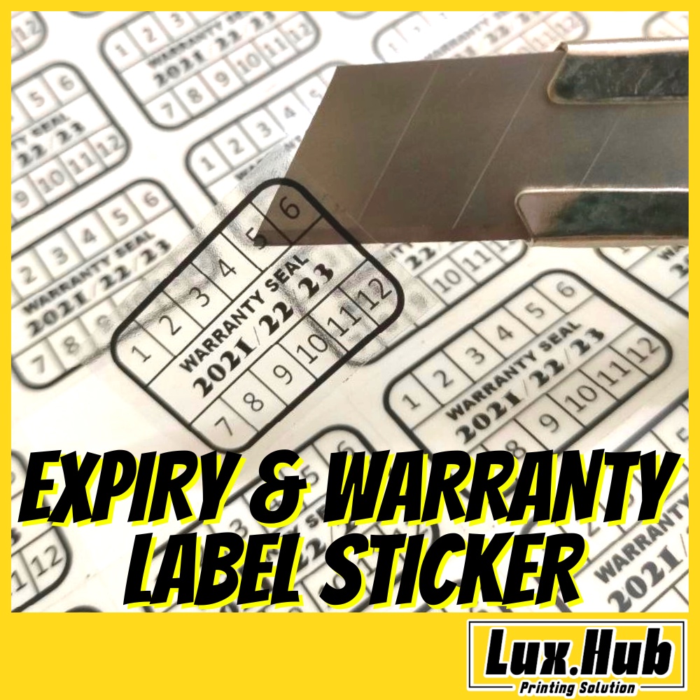 Expiry Date & Warranty Sticker Sticker Warranty Seal Expired Date ...