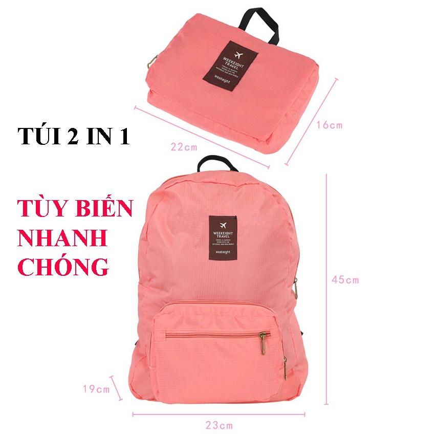 2 in 1 Backpack Bag (Pink) | Shopee Philippines