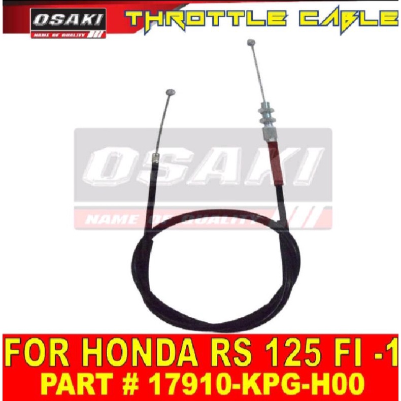 XRM 125 Fi #1 and #2 THROTTLE CABLE OSAKI | Shopee Philippines