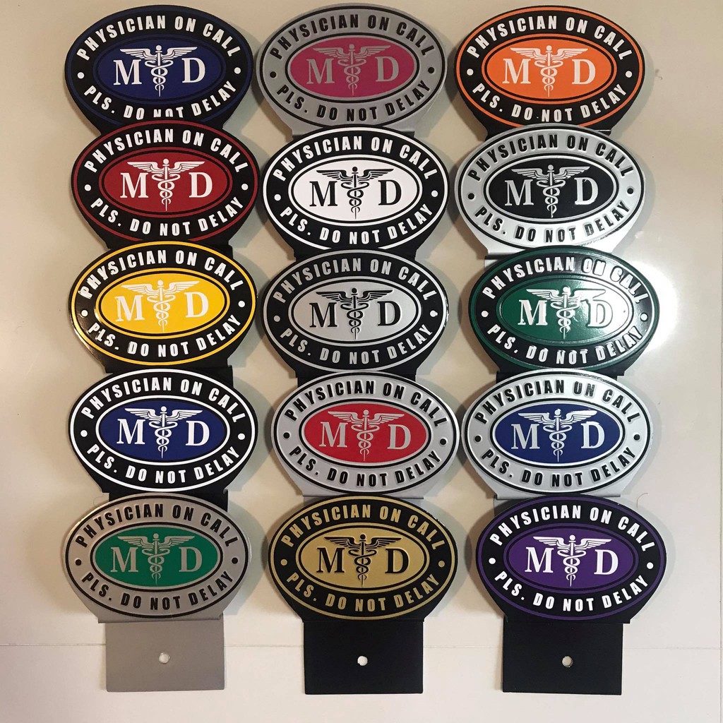 MD Physician / Doctors On Call Profession Badge Car Emblem Exterior ...