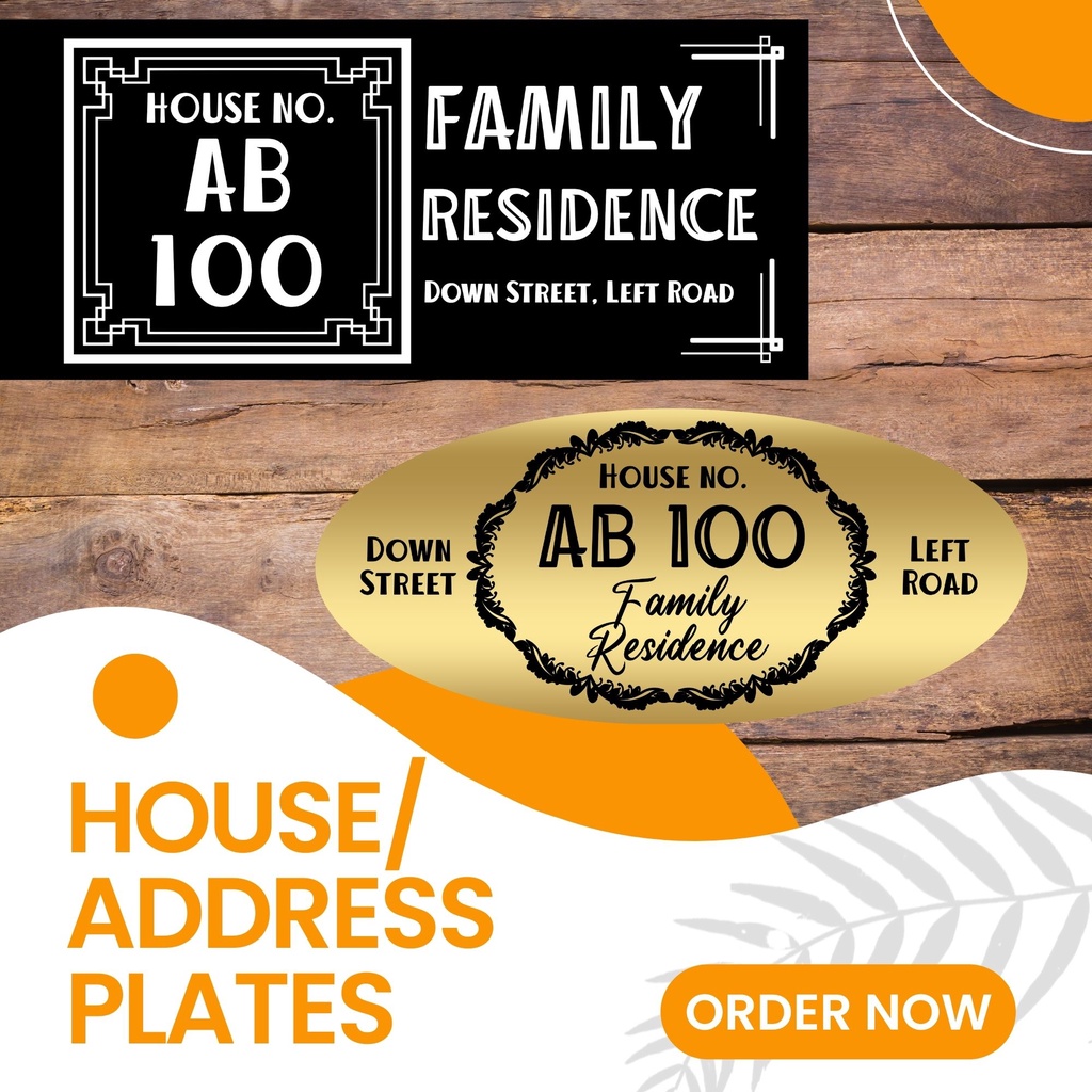 Customized House/Apartment/Address Plate (High Quality Acrylic Plate ...