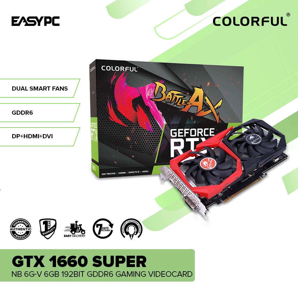 EasyPC | Colorful GeForce GTX 1660 super NB 6G-V 6gb 192bit GDdr6 ...
