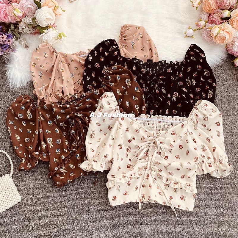 #85 Korean New cute smocked Back full garteristed top | Shopee Philippines