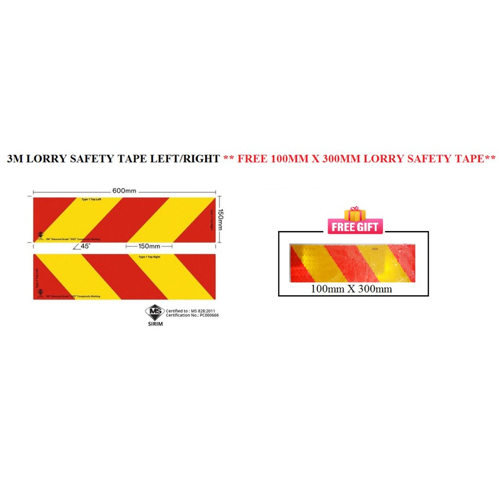 3M DIAMOND GRADE CONSPICUITY MARKING LORRY REFLECTIVE STICKER TRAFFIC ...