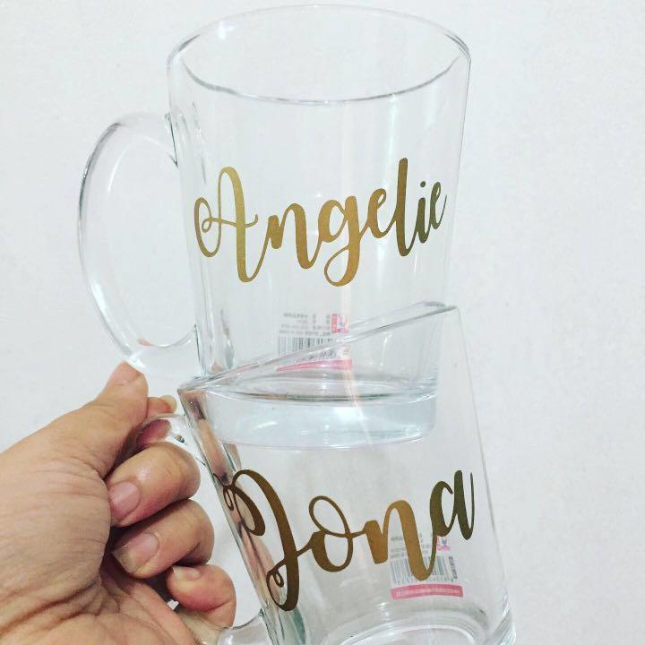 PERSONALIZED Aesthetic Clear Mug Glass Mug 300ml | Shopee Philippines