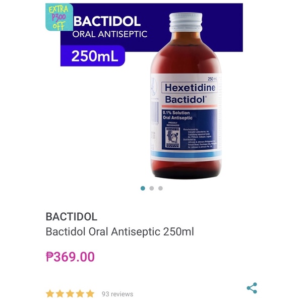 BACTIDOL Bactidol Oral Antiseptic 250ml | Shopee Philippines