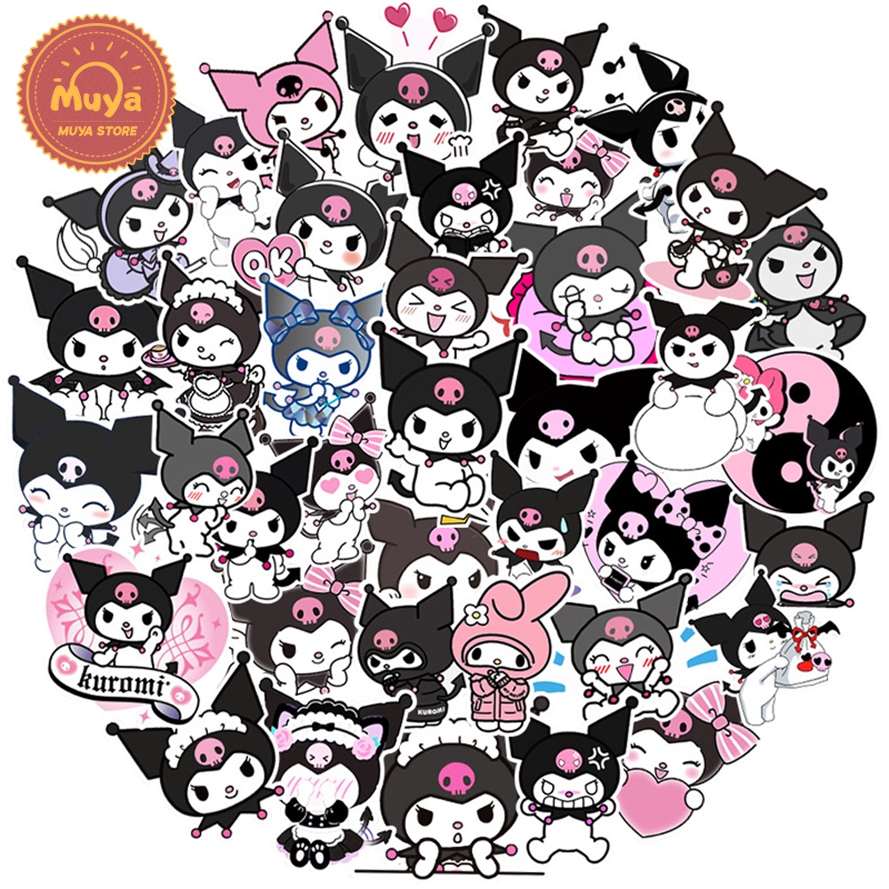 MUYA 50pcs Sanrio Kuromi Stickers My Melody Stickers Waterproof ...